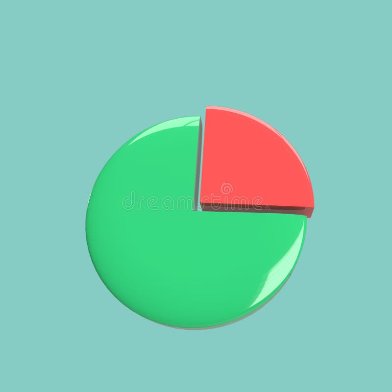 Data Graph 3d Model Cartoon Style. Render Illustration Stock ...