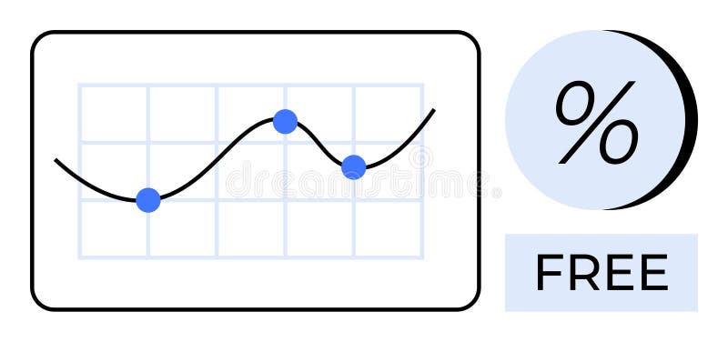 Data Graph with Line Chart, Percentage Symbol, and FREE Label ...