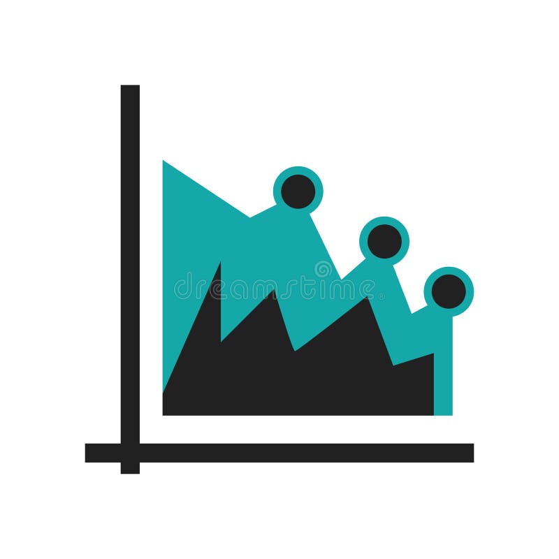 Data Graphic Icon Vector Sign and Symbol Isolated on White Background ...