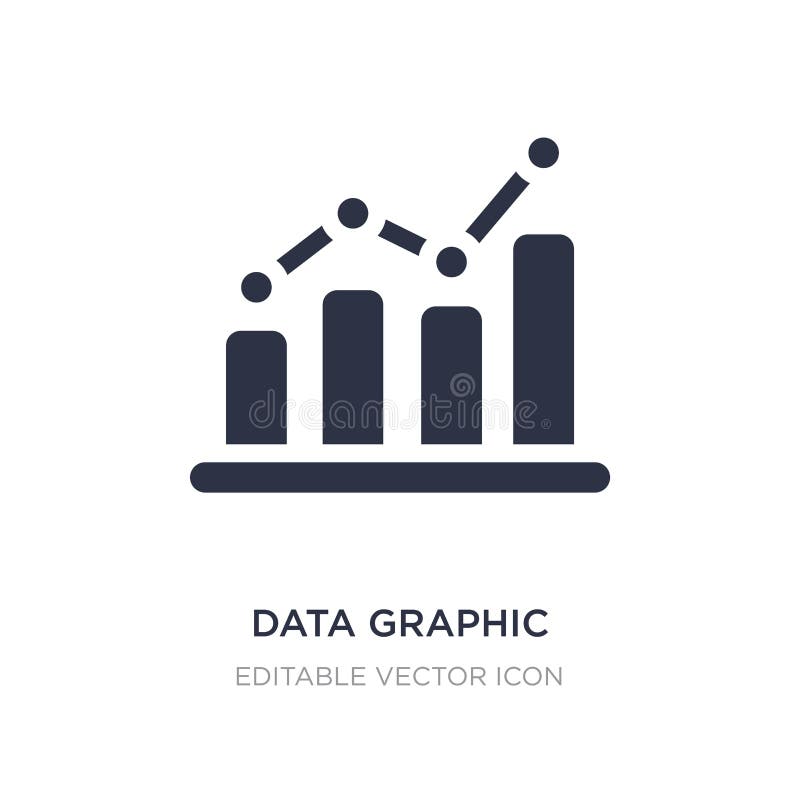 Data Graphic Icon on White Background. Simple Element Illustration from ...