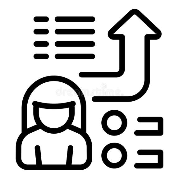 Data Growth Icon Outline Vector. Chart Trend Stock Vector ...