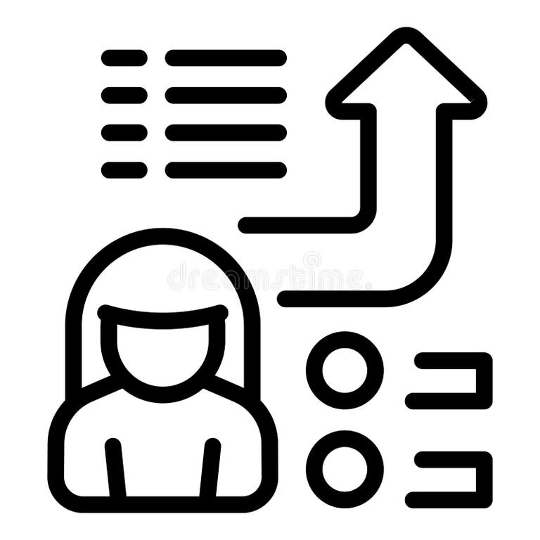 Data Growth Icon Outline Vector. Chart Trend Stock Vector ...