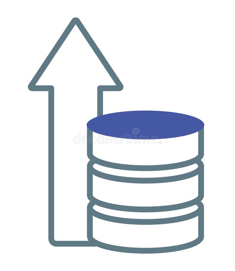 Data Growth and Storage Icon Stock Illustration - Illustration of ...