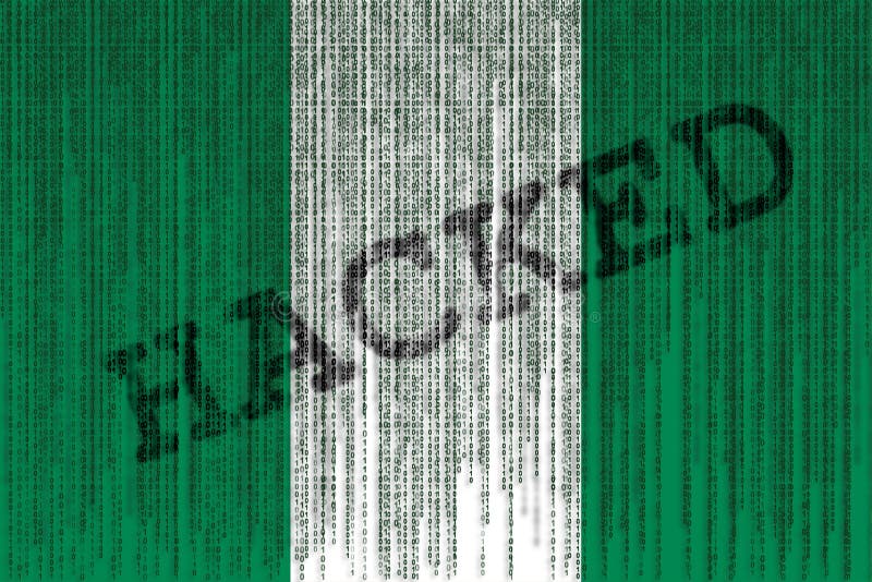 Data Hacked Nigeria Flag. Nigeria Flag with Binary Code Stock ... Data Hacked Nigeria Flag. Nigeria Flag with Binary Code Stock ...