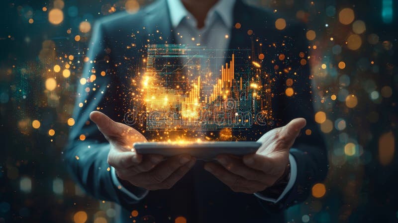 Data in Hand stock illustration. Illustration of trend - 335078967