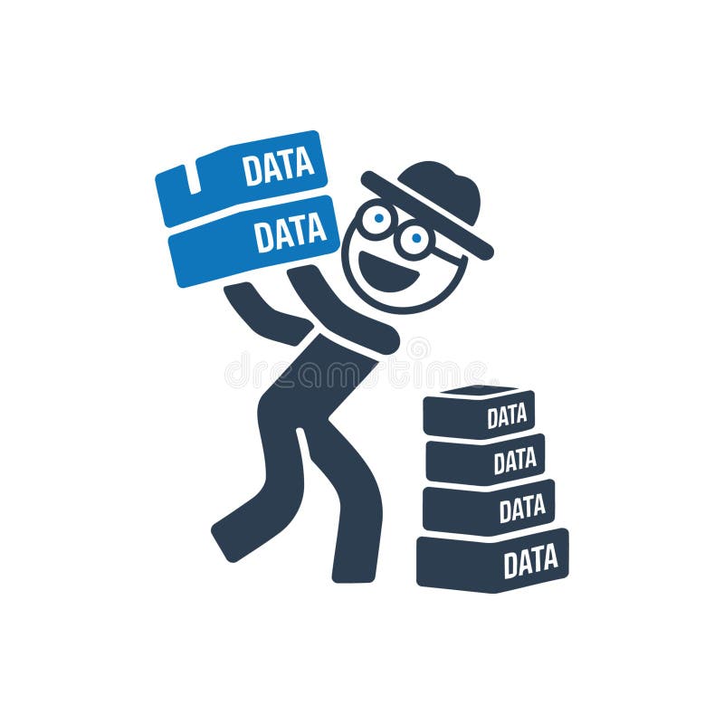 Data Handling Icon stock vector. Illustration of technology - 373775552