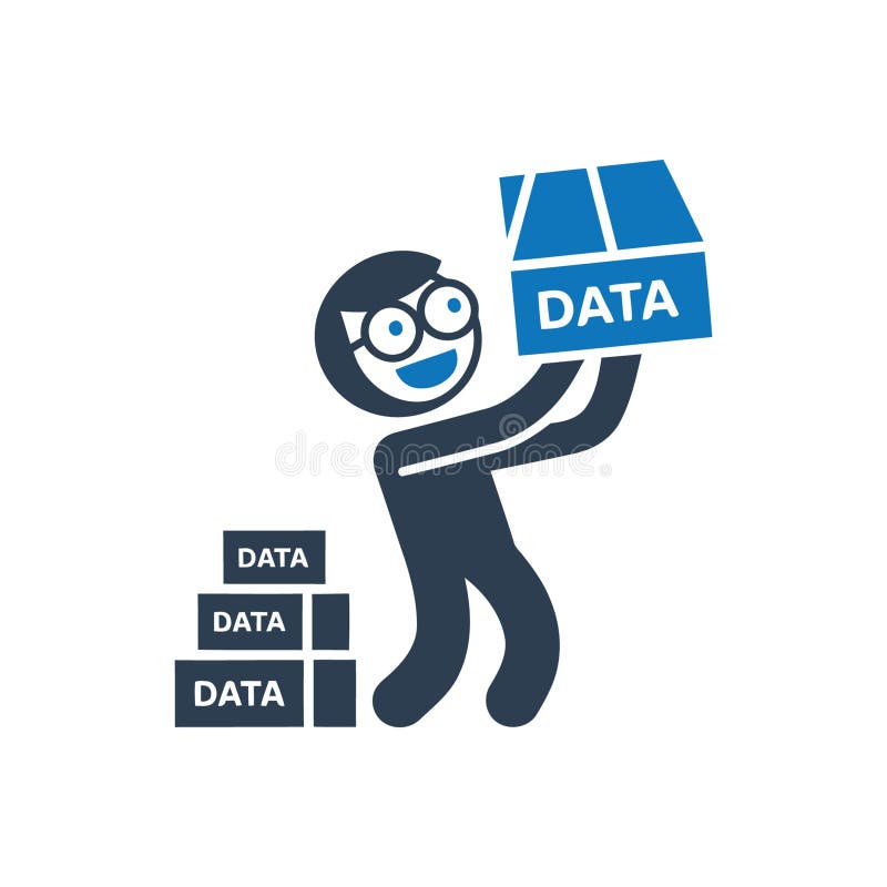 Data handling icon stock vector. Illustration of tech - 373775798
