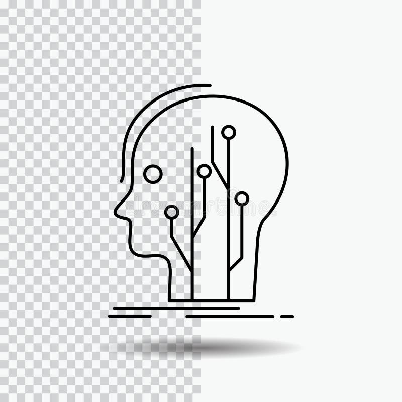 Data, Head, Human, Knowledge, Network Line Icon on Transparent ...