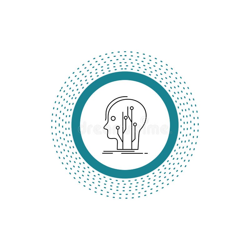 Data, Head, Human, Knowledge, Network Line Icon. Vector Isolated ...