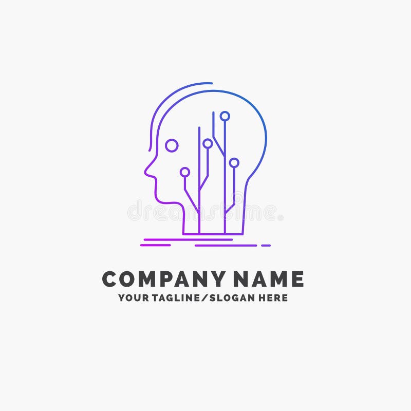 Data, Head, Human, Knowledge, Network Purple Business Logo Template ...