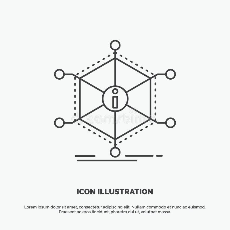 Data, Help, Info, Information, Resources Icon. Line Vector Gray Symbol ...
