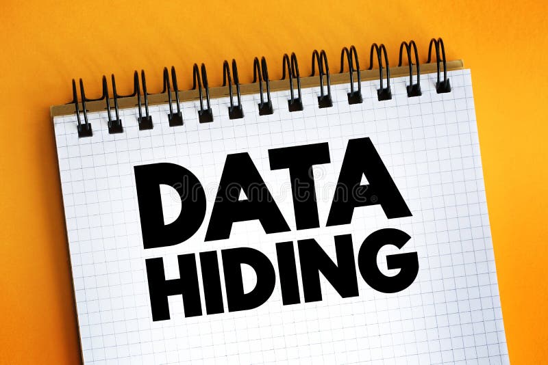 Data Hiding - Technique of Hiding Internal Object Details, Text Concept ...