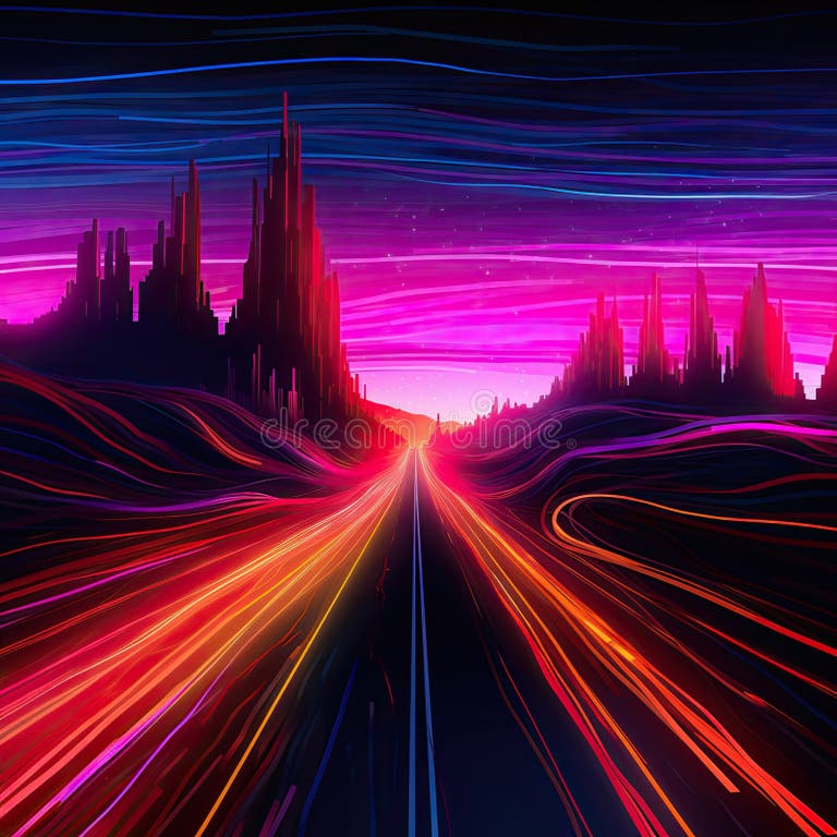 Data Highway Illustration - Made with Generative AI Tools Stock ...