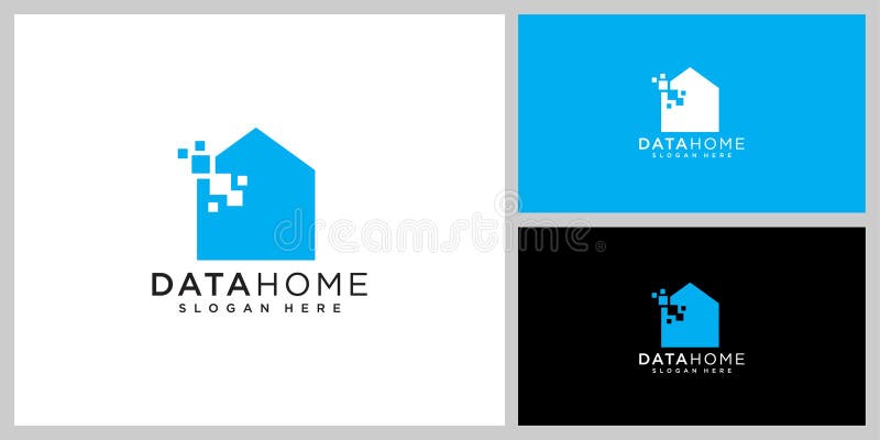 Data Home Logo Vector Design Vector Stock Vector - Illustration of ...