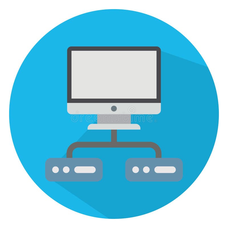 Data Hosting, Domain Hosting Color Vector Icon Which Can Easily Modify ...