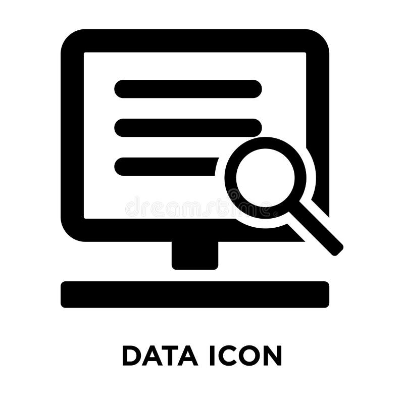 Data IconÂ Vector Isolated on White Background, Logo Concept of Stock ...