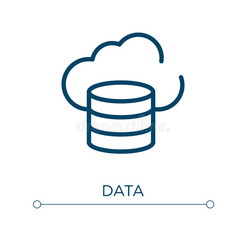 Data Icon. Linear Vector Illustration. Outline Data Icon Vector Stock ...