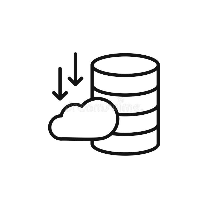 Data Icon Symbol on White Background Stock Vector - Illustration of ...