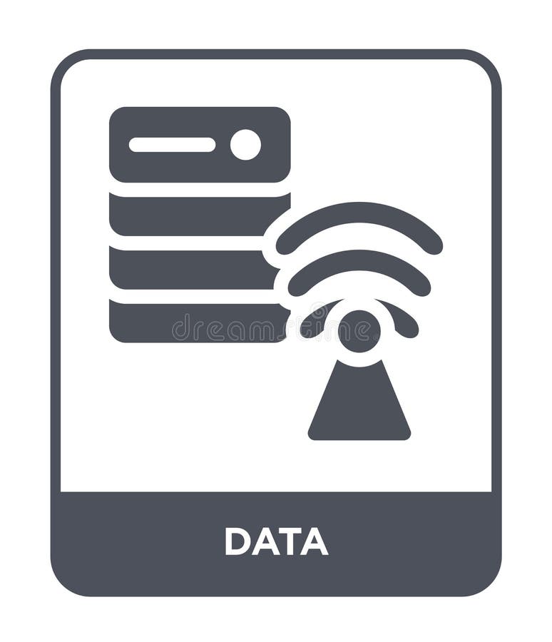 Data Icon In Trendy Design Style. Data Icon Isolated On White ...