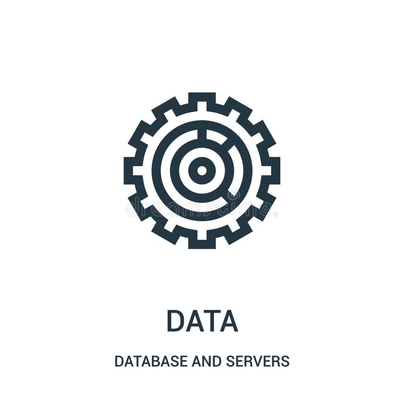 Data Icon Vector From Database And Servers Collection Thin Line Data Outline Icon Vector