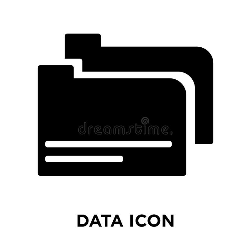 Data Icon Vector Isolated on White Background, Logo Concept of D Stock ...
