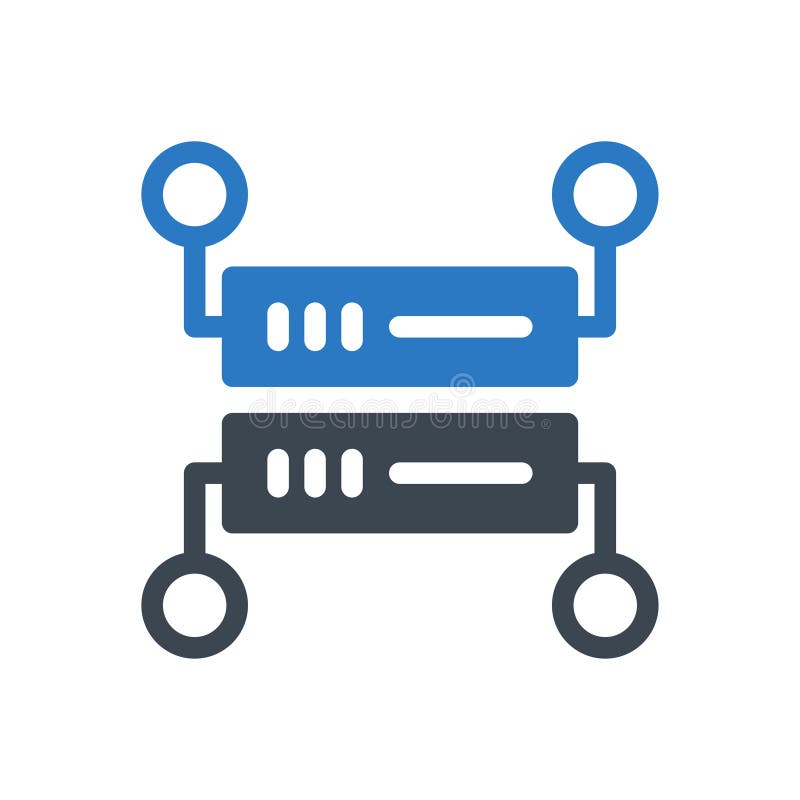 Data Vector Double Colour Icon Stock Vector - Illustration of premium ...