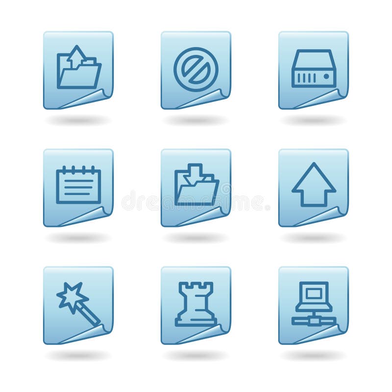 Data icons stock vector. Illustration of curl, sheet, delete - 6103077