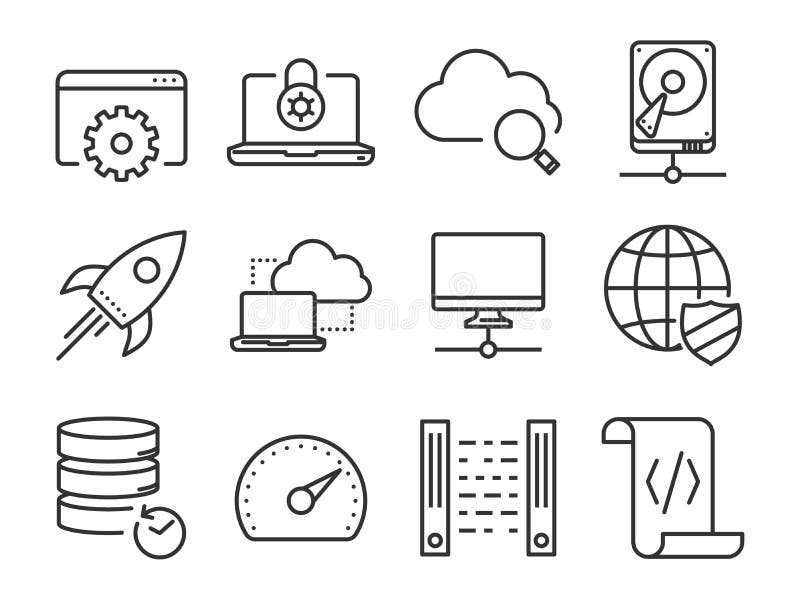 Data icons stock illustration. Illustration of connect - 49645451