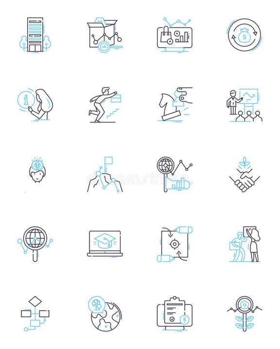 Data and Images Linear Icons Set. Visualization, Infographic, Pixels ...