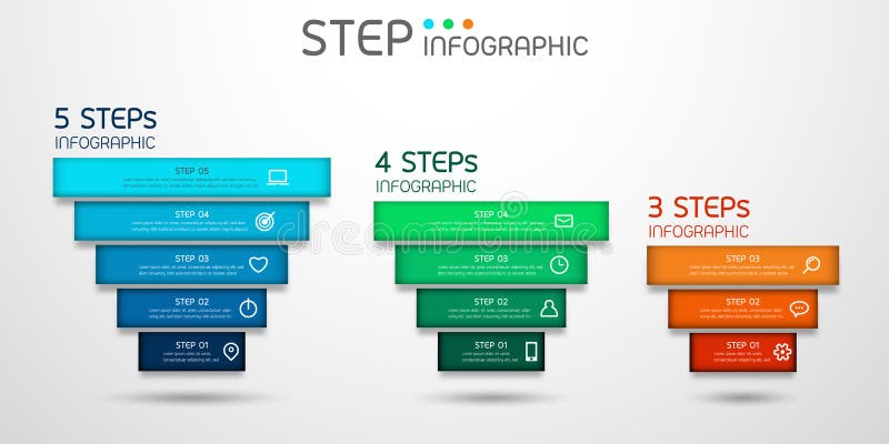 Data Infographic Element with Steps,options,milestone,processes or ...