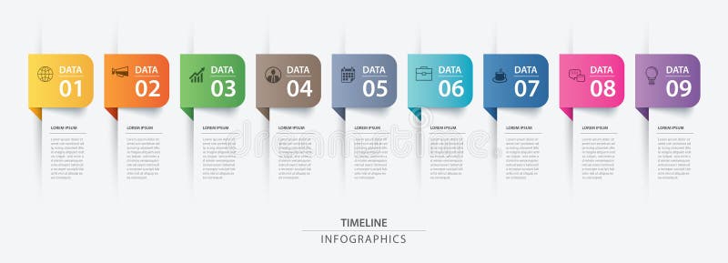 Modern Tab Index Infographic Options Template with Paper Sheets. Stock ...
