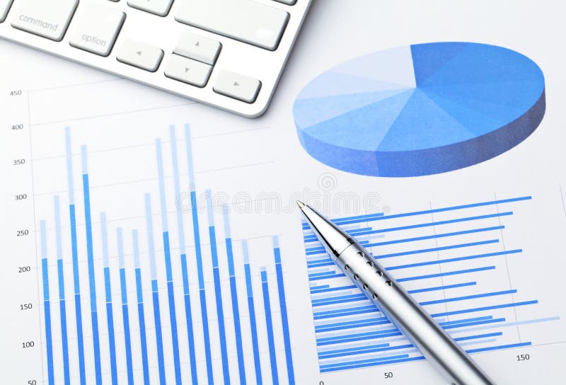 Graphs, Charts, Data Analysis and Summarizing Report Stock Photo ...