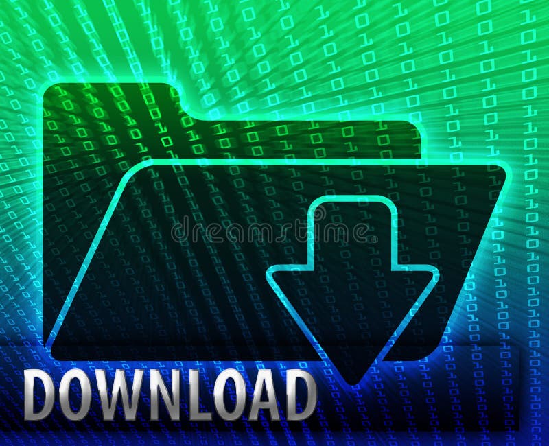 Data Information Download Folder Stock Illustration - Illustration of ...