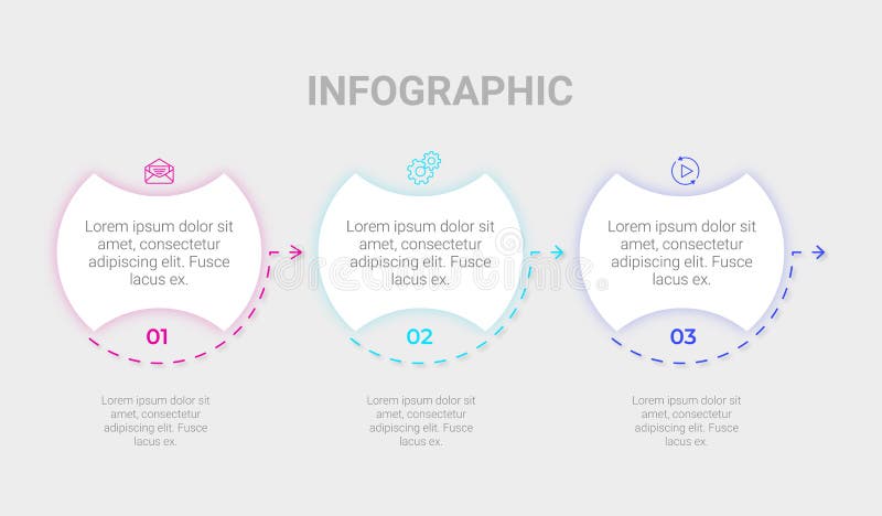 Data Information Infographic. Modern Infographic. 3 Steps. Modern ...