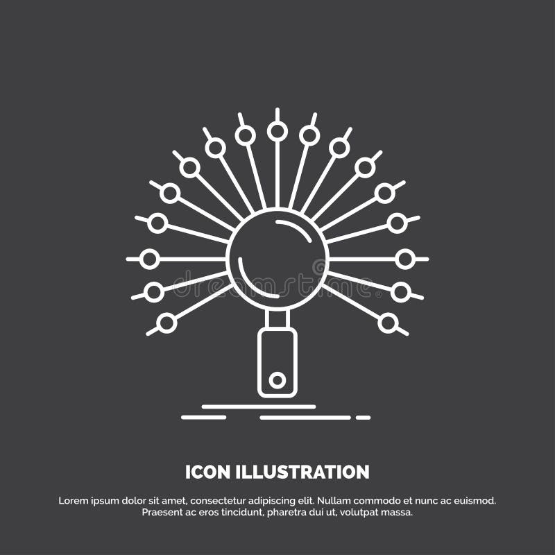 Data Information Informational Network Retrieval Icon Line Vector Symbol For Ui And Ux