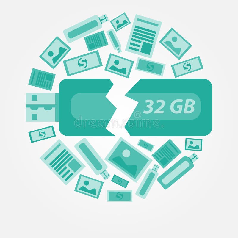 Data or Information Lost Green Vector Stock Vector - Illustration of ...