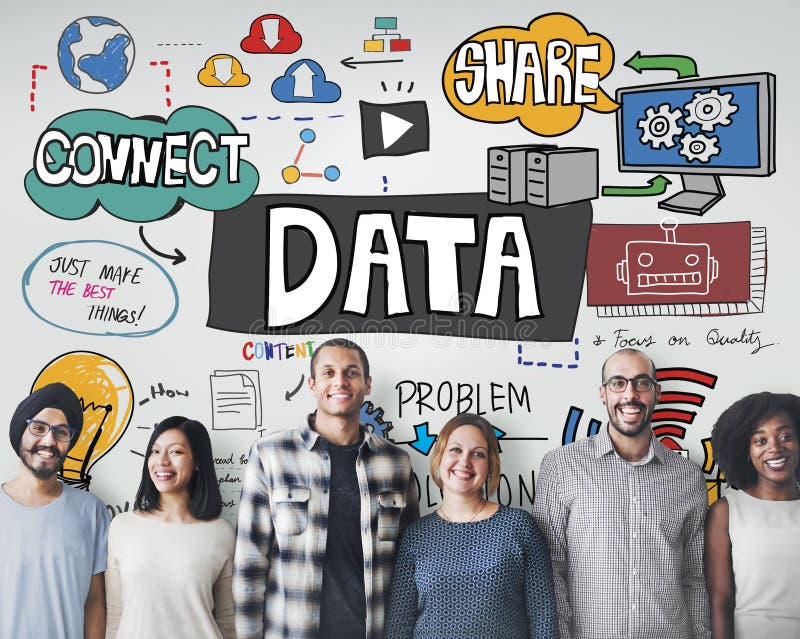 Data Information Network System Drawing Concept Stock Photo - Image of ...