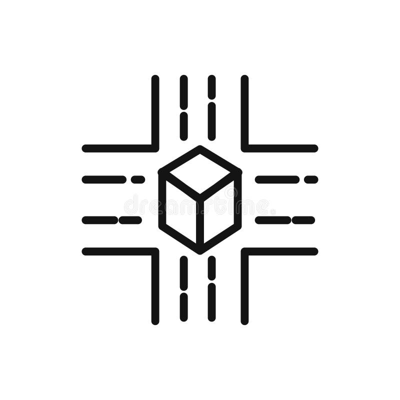 Data Infrastructure Icon Black and White Illustration Stock Vector ...