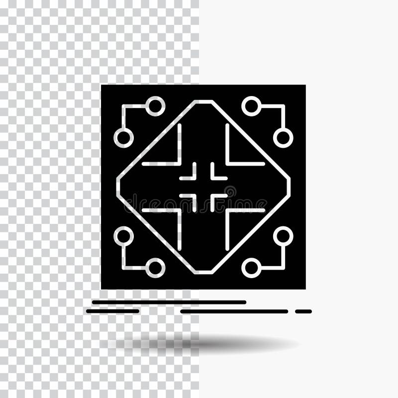 Data, Infrastructure, Network, Matrix, Grid Glyph Icon on Transparent ...