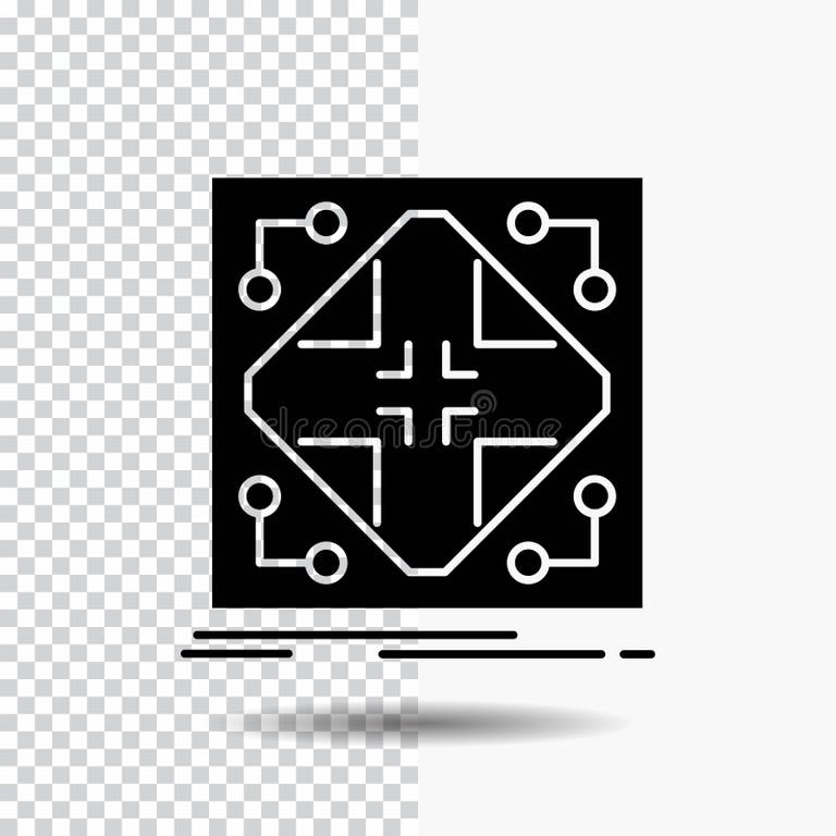 Data, Infrastructure, Network, Matrix, Grid Glyph Icon on Transparent ...