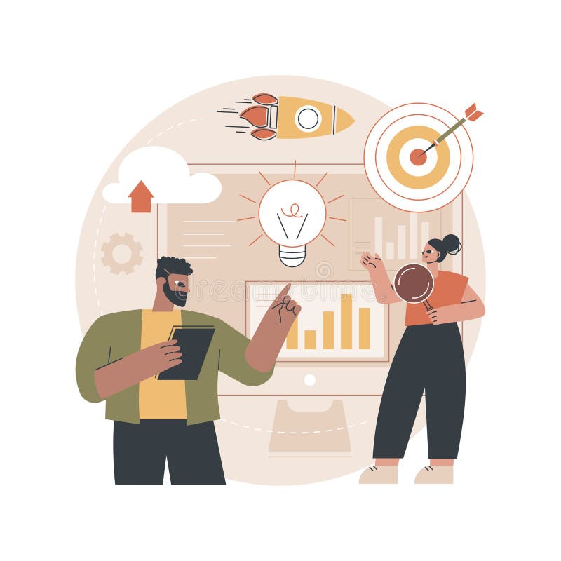 Data Initiative Abstract Concept Vector Illustration. Stock Vector ...