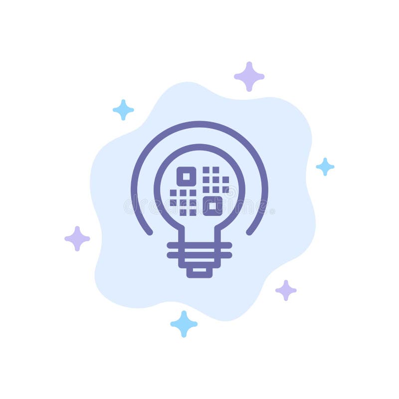 Data, Insight, Light, Bulb Blue Icon on Abstract Cloud Background Stock ...