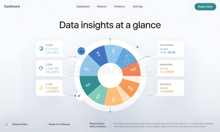 Data Insights Dashboard stock illustration. Illustration of drawing ...