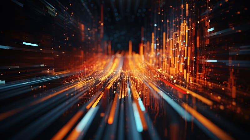 Data Insights, Digital Art Illustration, Generative AI Stock ...