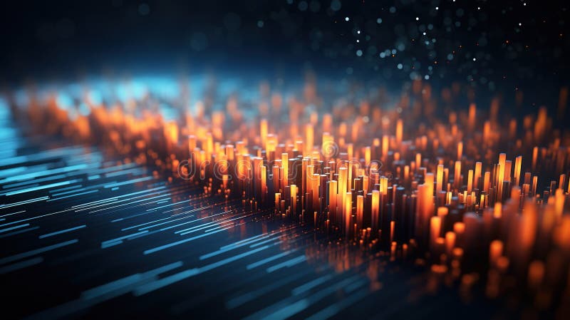 Data Insights, Digital Art Illustration, Generative AI Stock ...