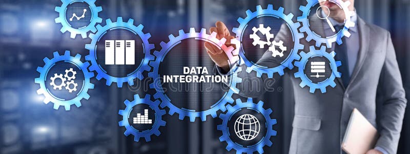 Data Integration Business Internet Technology Concept. Mixed Media ...