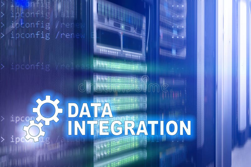 Data Integration Information Technology Concept On Server Room ...