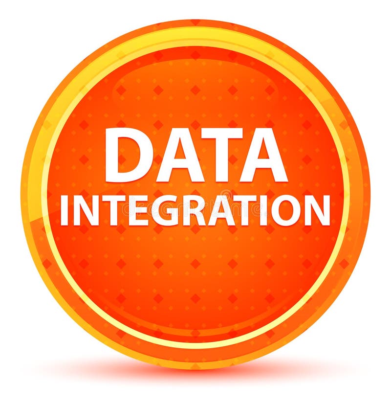 Data Integration Natural Orange Round Button Stock Illustration ...