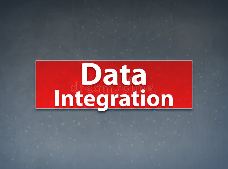 Data Integration Red Banner Abstract Background Stock Illustration ...