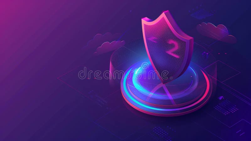 Data Integrity in Internet Data. Symbol of Shields Protecting Icon Man ...